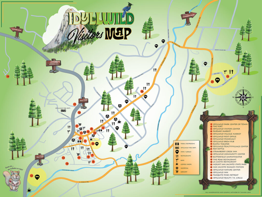 Idyllwild Town Map