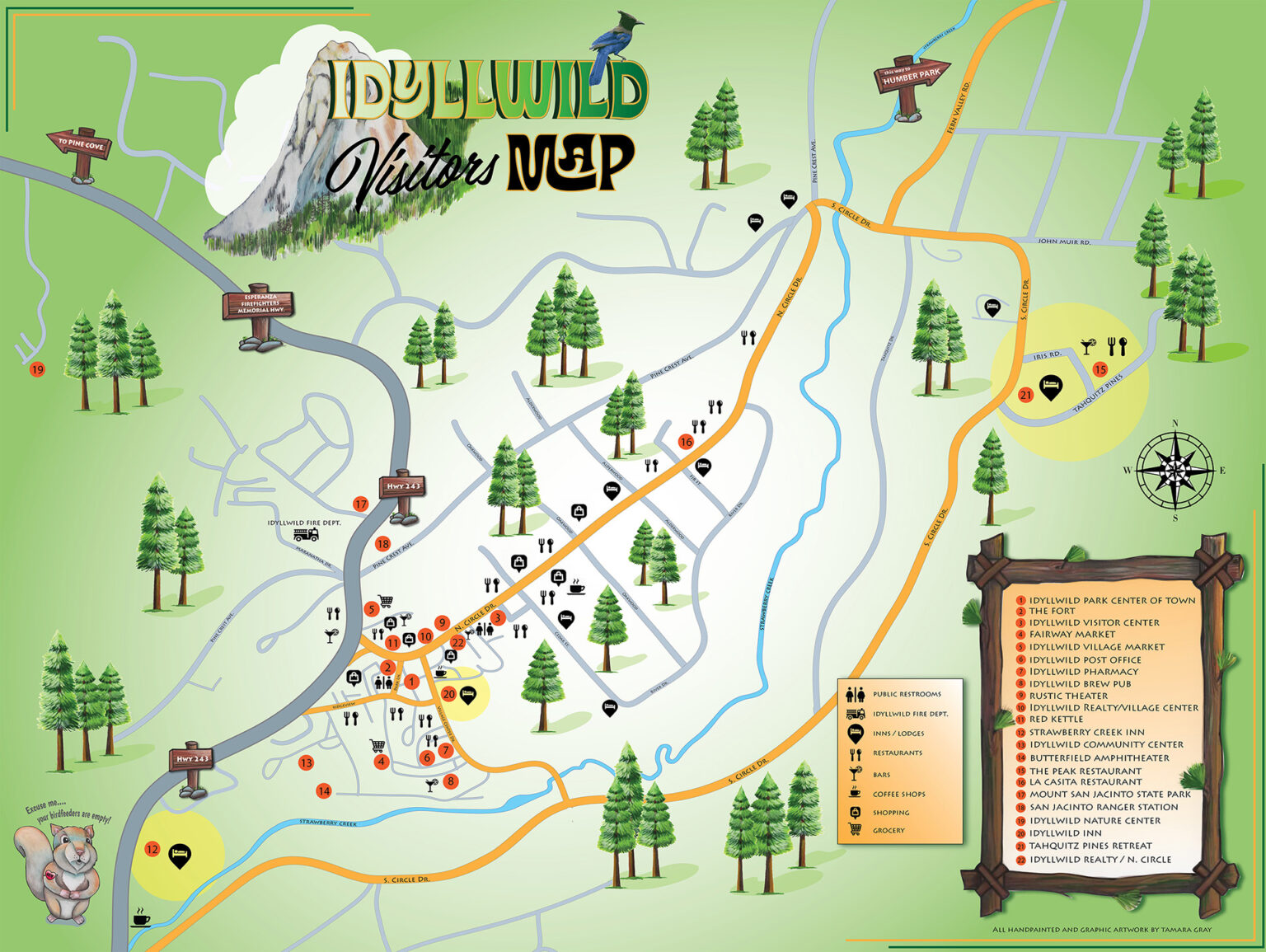 Idyllwild Town Map